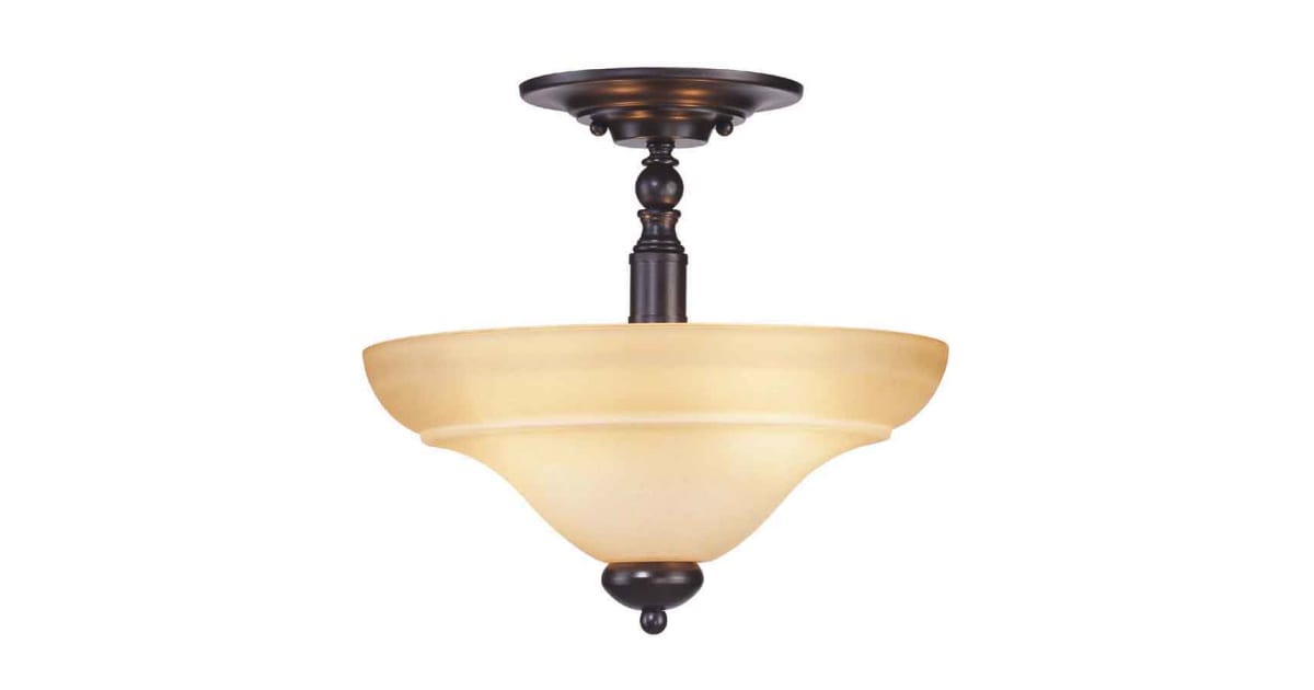International Lighting 14008-72 Two Light Ambient Lighting Semi-Flush ...