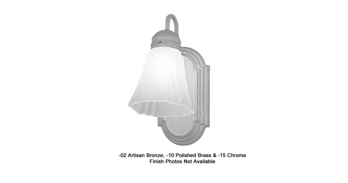 International Lighting 6043-15 One Light Down Lighting Wall Sconce with Etched Glass | Ferguson Home