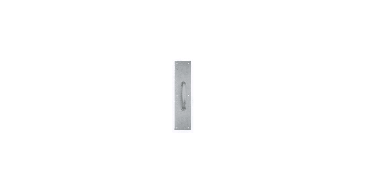 Ives 8311528616 6" x 16" Aluminum Pull Plate with 1" Round Base Handle ...