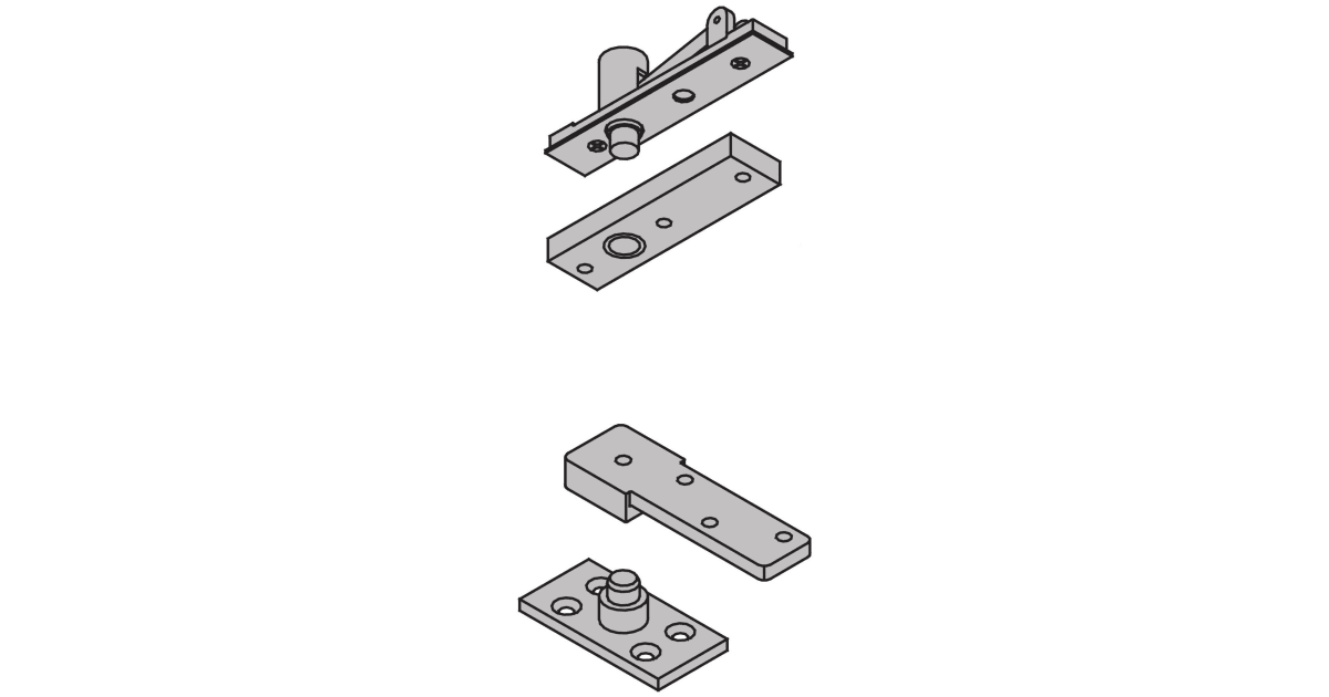 Ives 7255SETSP28 Commercial Series 1-1/2 Inch Heavy Duty Center Hung ...