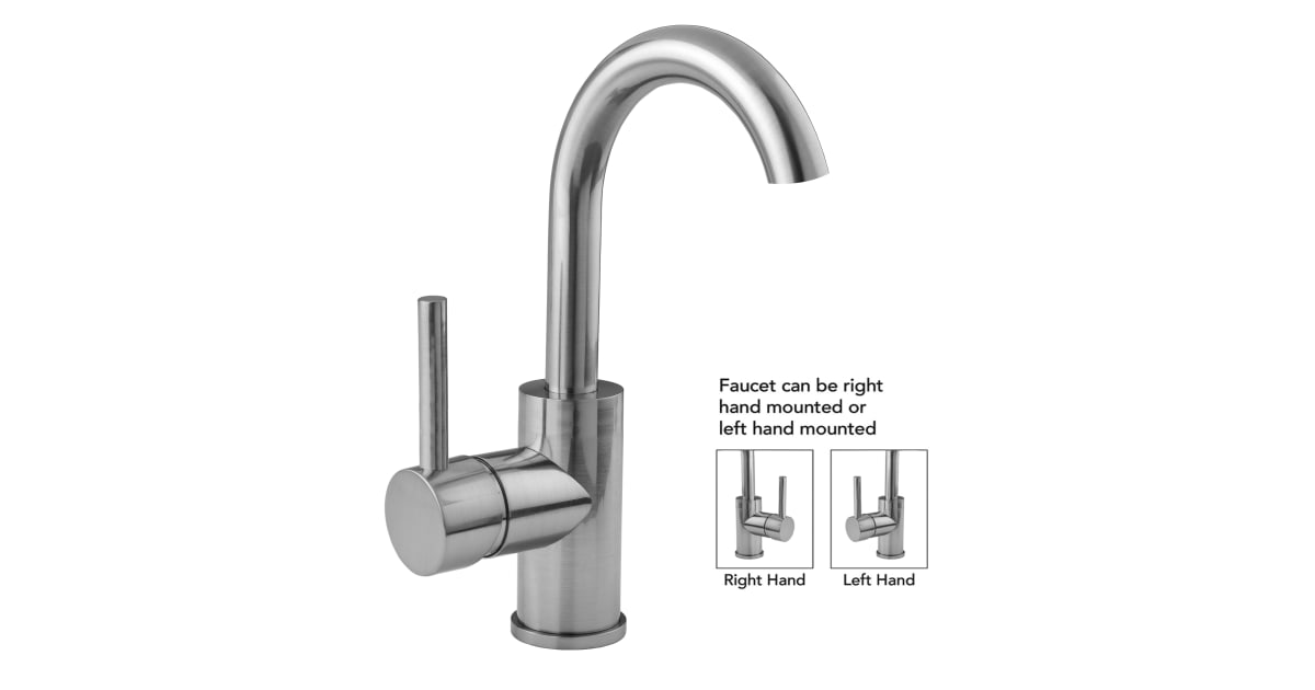 Jaclo 6677-0.5-PCH Uptown Contempo 0.5 GPM Single Hole Bathroom Faucet ...