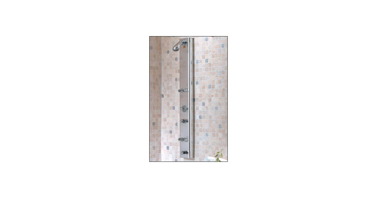 Jacuzzi EC35827 Summer Rain Double Handle Showerpanel with 4 Bodysprays ...
