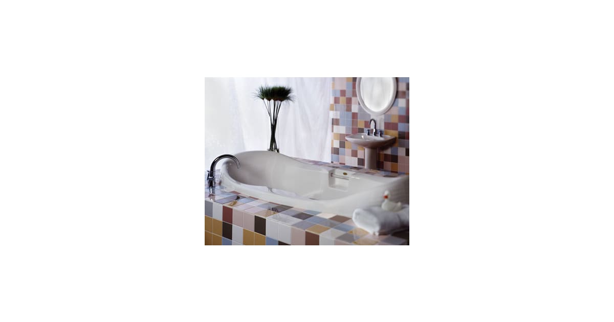 Jacuzzi Y950969 Drop In Pure Air Bath Tub with Center Drain and Right ...