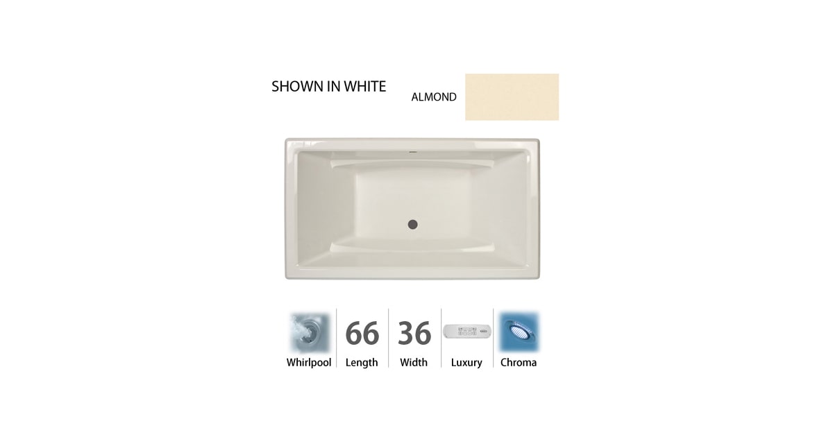 Jacuzzi ACE6636WCR4CHA 66" x 36" Acero Drop In Luxury | Build.com