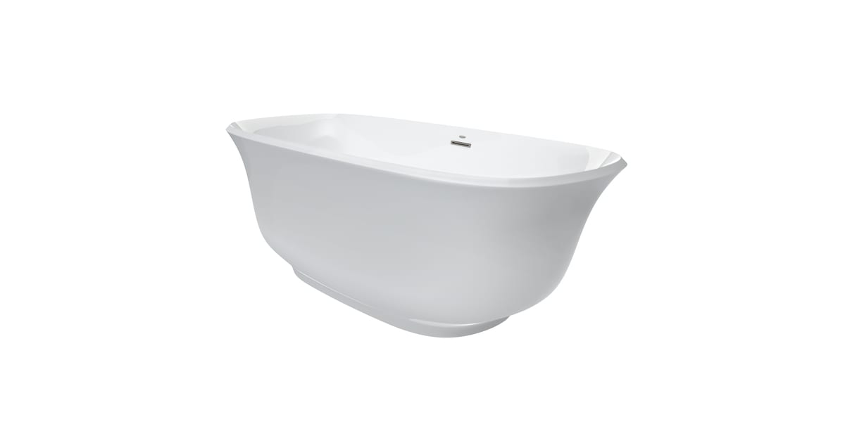 Jacuzzi AZF6731BCXXXXW Azzurro 67" Freestanding Soaking Bathtub with ...