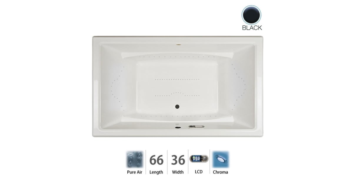 Jacuzzi ACE6636ACR5CXB Acero 66" Pure Air Bathtub for Drop In ...