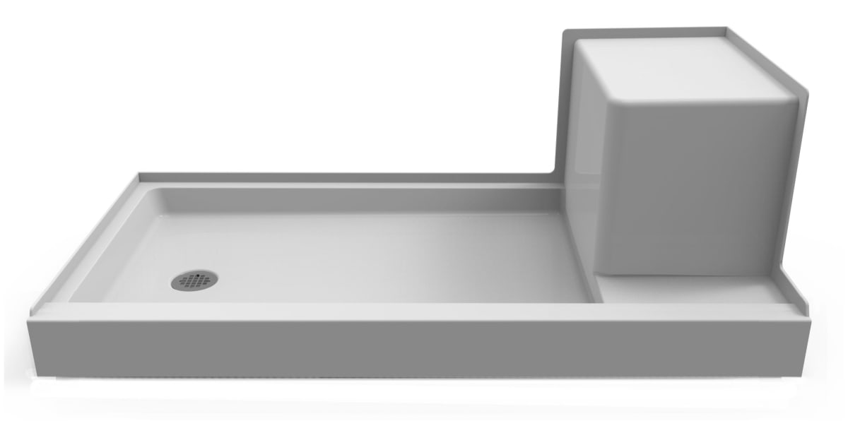 Jacuzzi CAS6030SLXXXXW Catalina 60" W x 30" D Shower Base with Single ...