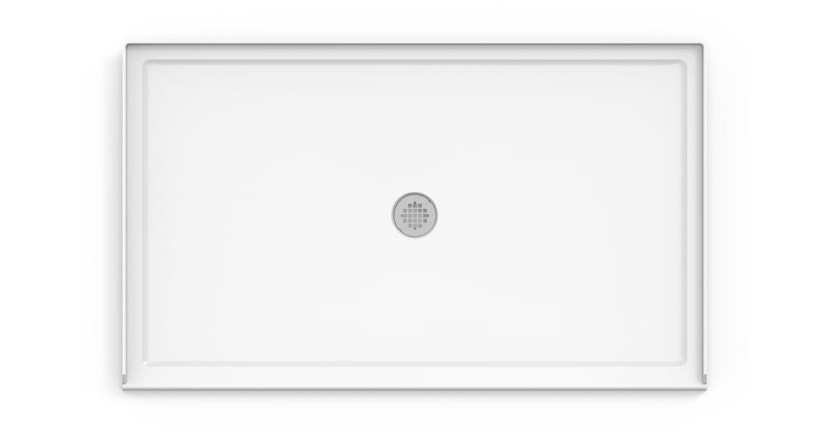 Jacuzzi SR-S3660JC-AW Catalina 60" W x 36" D Shower Base with Single ...