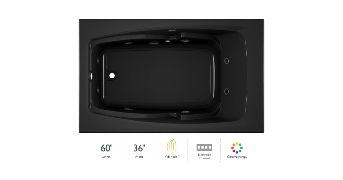 Jacuzzi NG74917 60" x 36" Cetra® Drop In Comfort Whirlpool Bathtub with ...