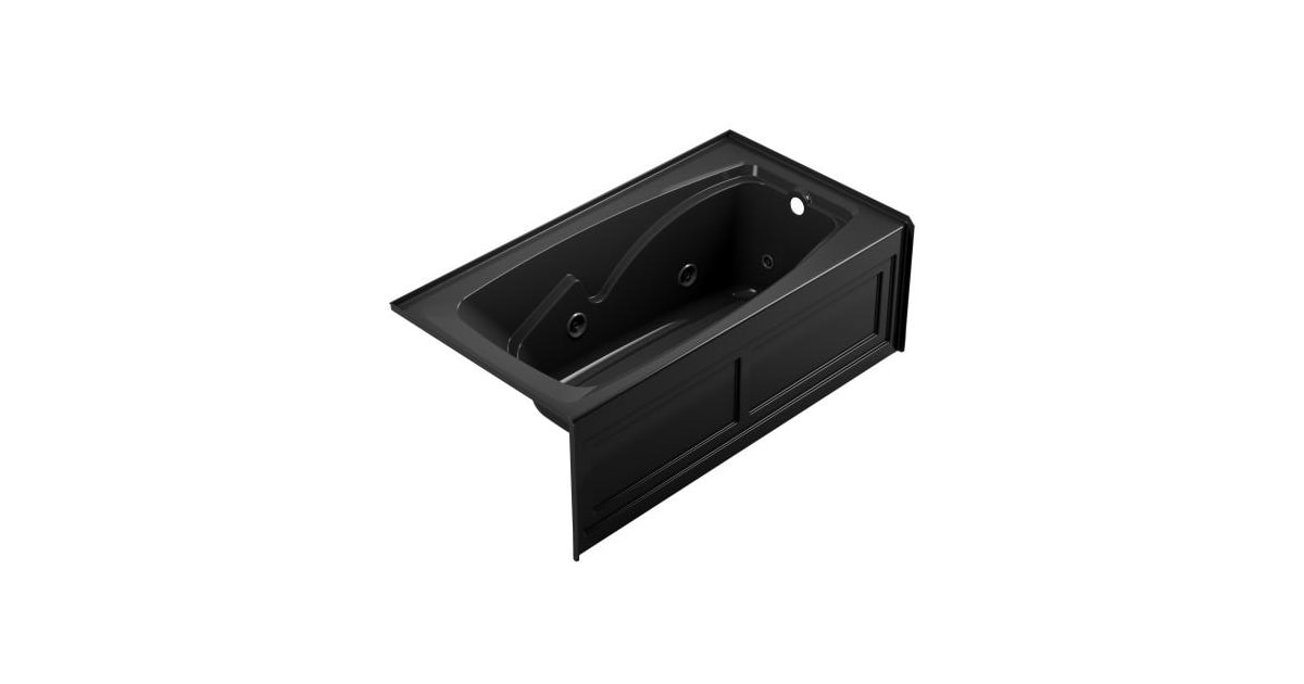 Jacuzzi NG62917 Cetra 60" Three Wall Alcove Acrylic Whirlpool Tub with ...