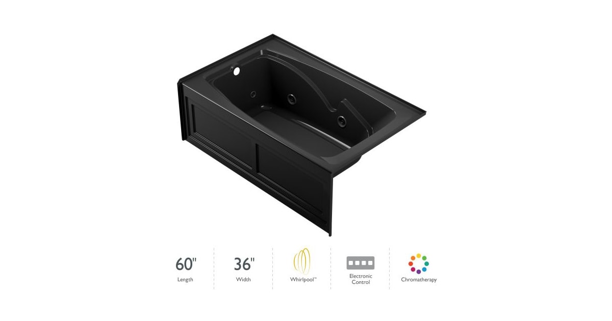 Jacuzzi NG94917 60" x 36" Cetra® Three Wall Alcove Comfort Whirlpool ...