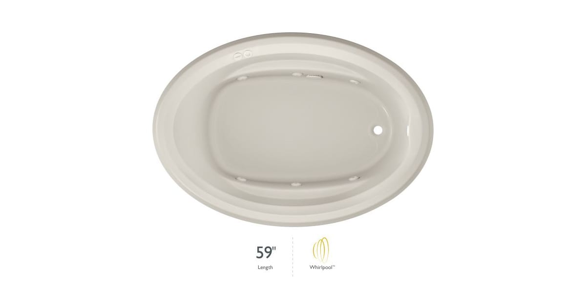 Jacuzzi NB74969 60" x 42" Signature Drop In Whirlpool Bathtub with 6 ...