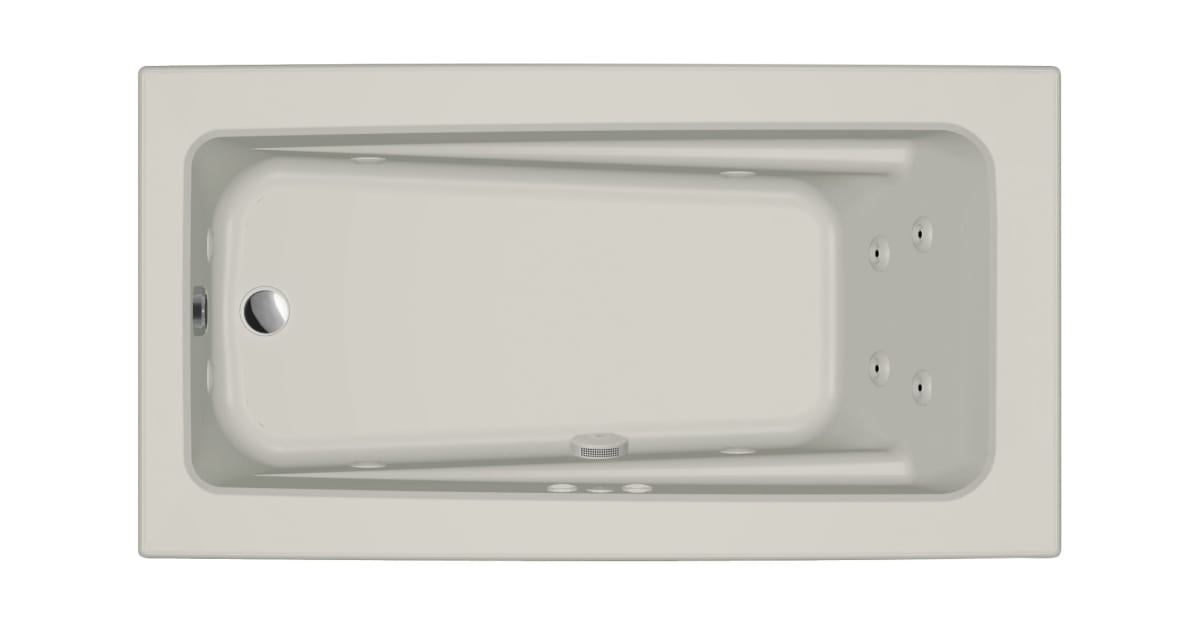 Jacuzzi P1D6032WLR1XXY Primo 60" Drop In Acrylic Whirlpool Tub with ...