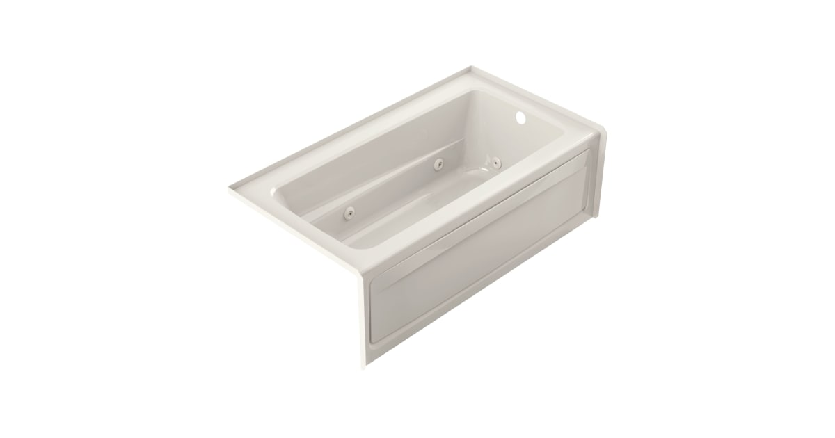 Jacuzzi P1S6032WRL1XXY Primo 60" Three Wall Alcove Acrylic Whirlpool ...