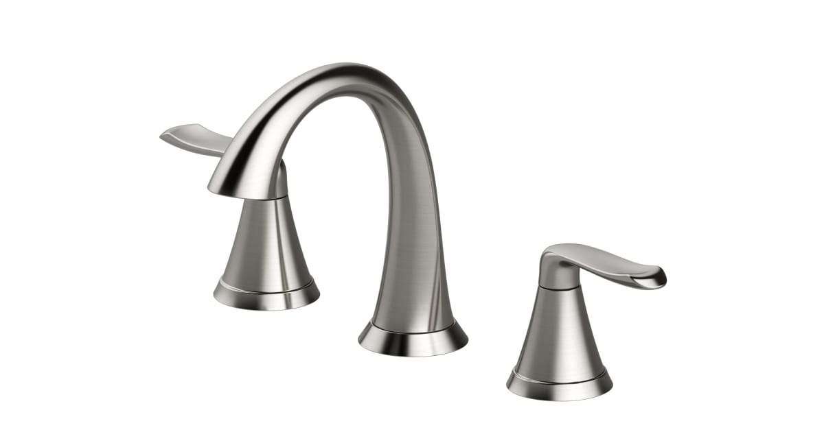 Jacuzzi FX-WSVAZ-BN Piccolo 1.2 GPM Widespread Bathroom Faucet with Pop ...