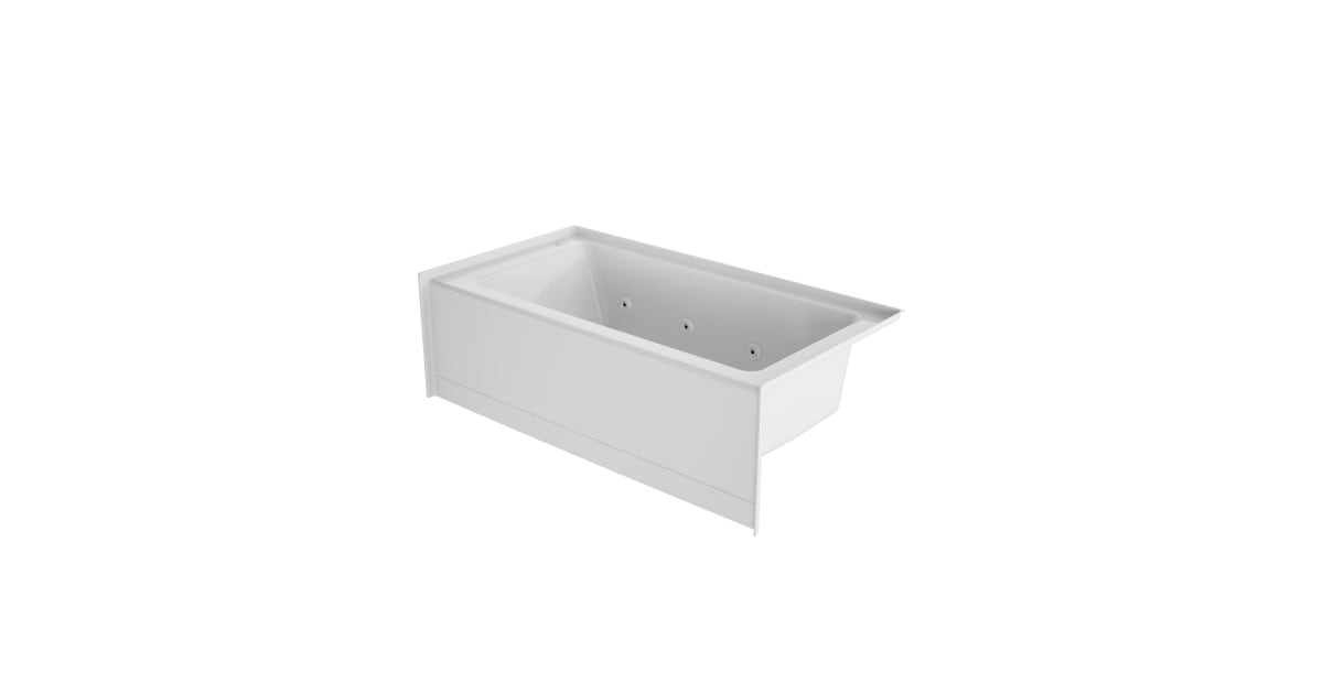 Jacuzzi R186030WRL1XXW Projecta 60" Three Wall Alcove Acrylic Whirlpool ...