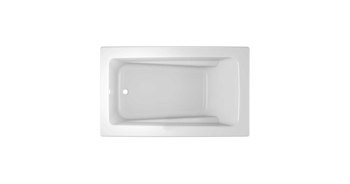Jacuzzi R1D6036BUXXXXW Projecta 60" Drop In Acrylic Soaking Tub with ...