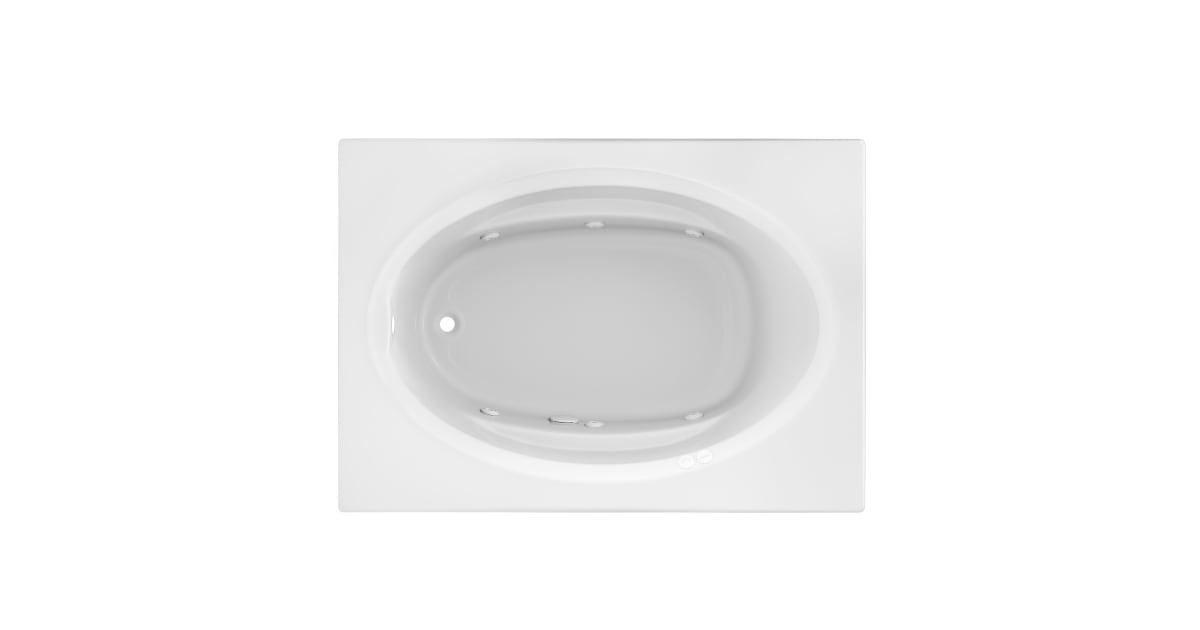 Jacuzzi R4D6042WLR1XXW Projecta 60" Drop In Acrylic Whirlpool Tub with ...