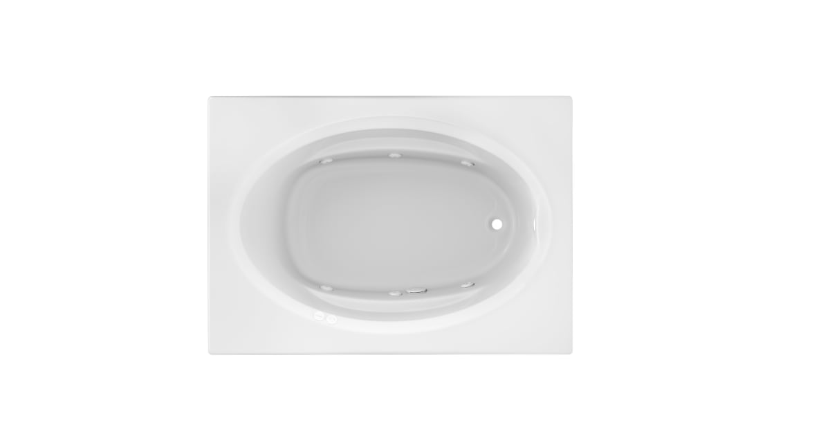 Jacuzzi R4D6042WRL1XXW Projecta 60" Drop In Acrylic Whirlpool Tub with ...