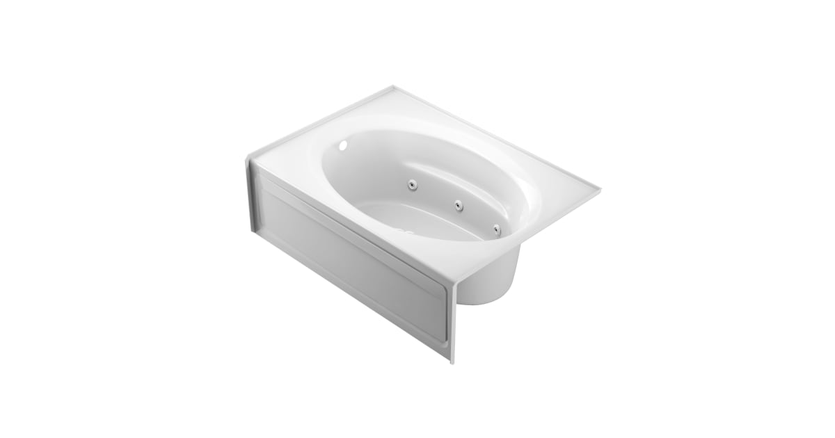 Jacuzzi R4S6042WLR1XXW Projecta 60" Three Wall Alcove Acrylic Whirlpool ...
