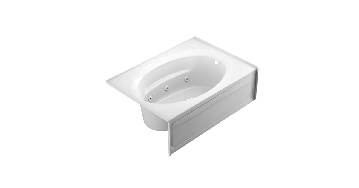 Jacuzzi R4S6042WRL1XXW Projecta 60" Three Wall Alcove Acrylic Whirlpool ...
