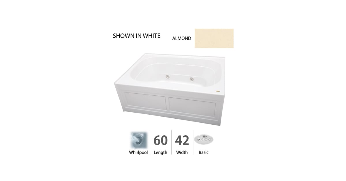 Jacuzzi SGS6042WCF2XXA 60" x 42" Signa® Drop In Three Wall Alcove ...