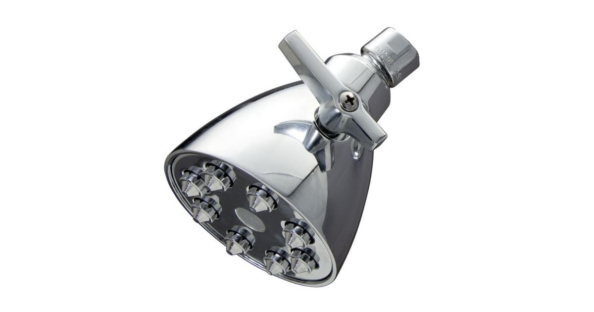 Jacuzzi SH07826 Round Jetted Shower Head with 2-3/4" Diameter Spray ...