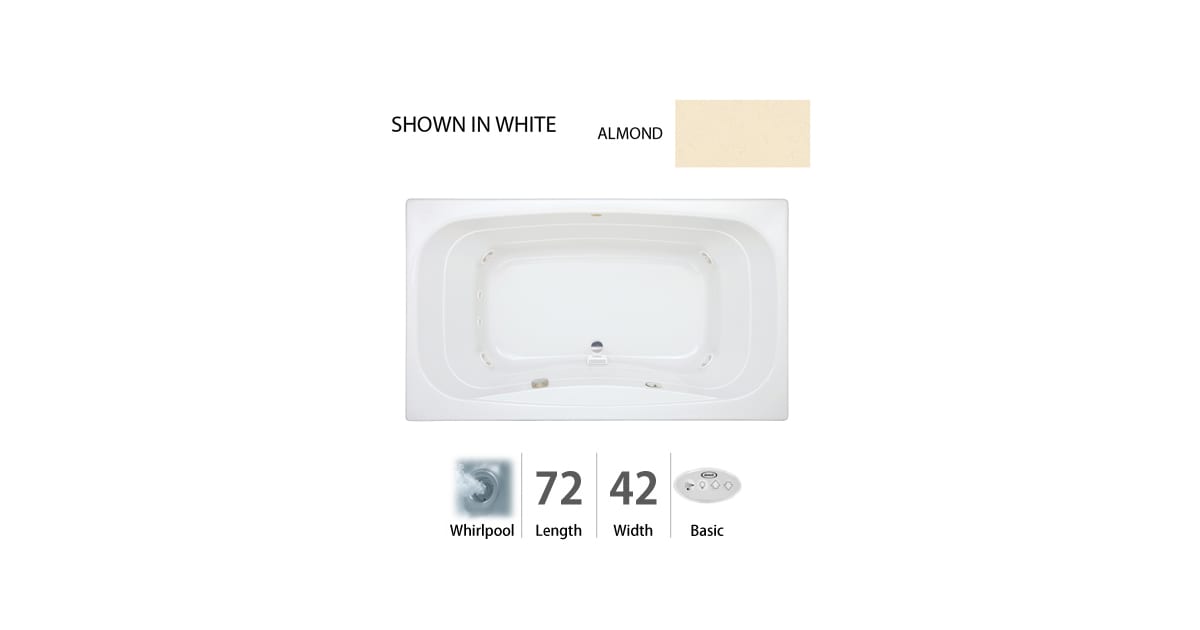 Jacuzzi SIG7242WCL2XXA 72" x 42" Signa® Drop In Comfort | Build.com