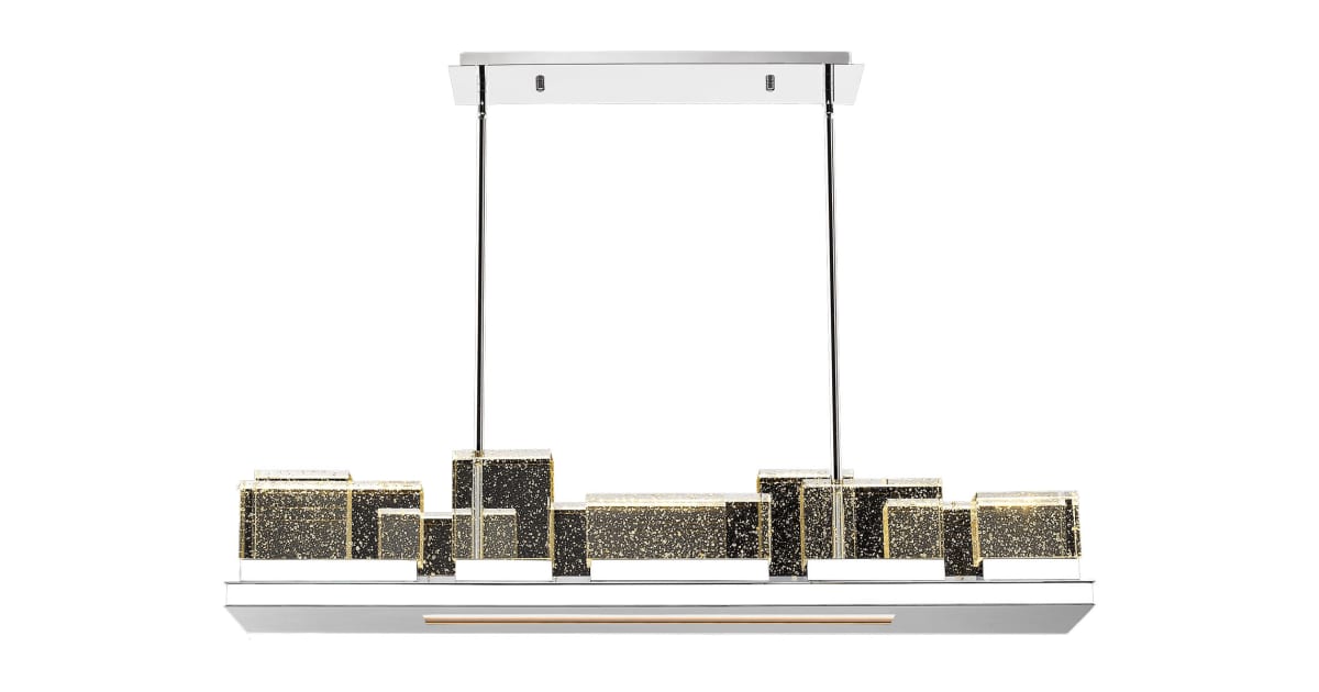 James Allan ACH59352PN Cheyenne 10 Light 42" Wide LED Linear Chandelier ...