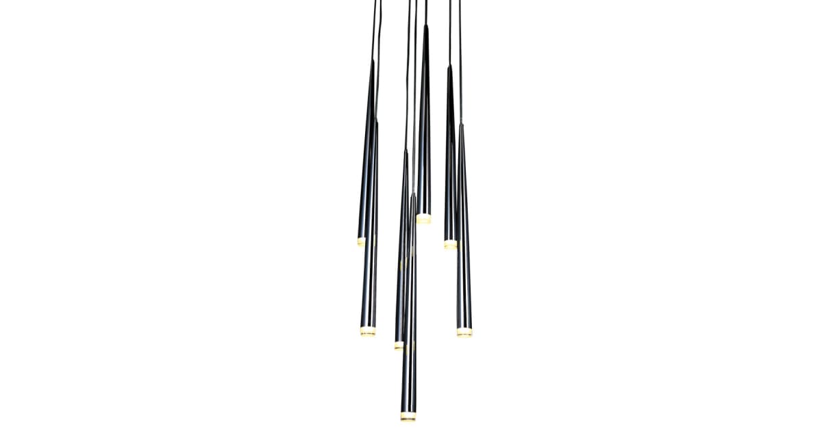 James Allan AP58041BK Tremont 7 Light 2" Wide LED Multi Light Pendant ...