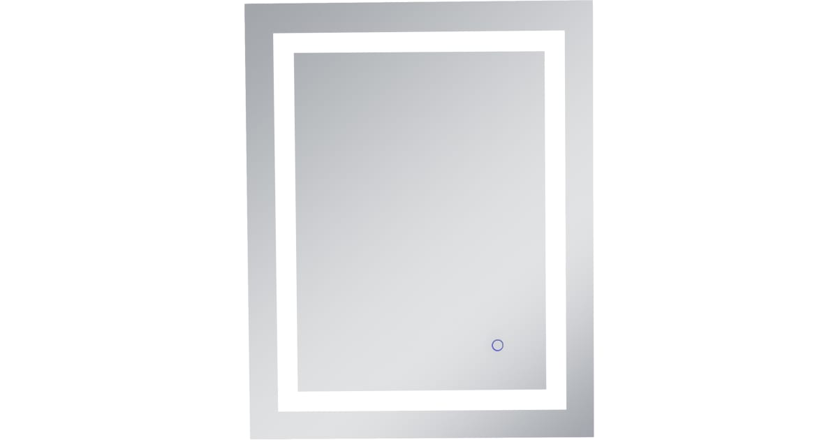 James Allan EGMIR61138S Alaric 24" W x 30" H Modern Rectangular ...