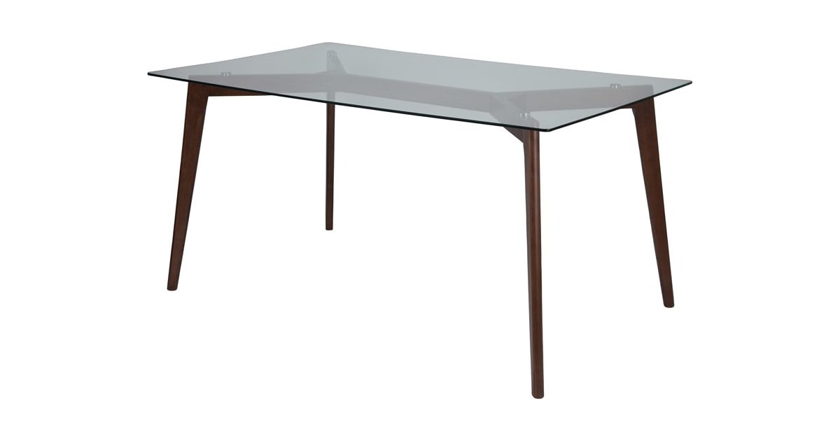 James Allan FFIF67104WA Parkside 59" Wide Dining Table with Clear Glass ...