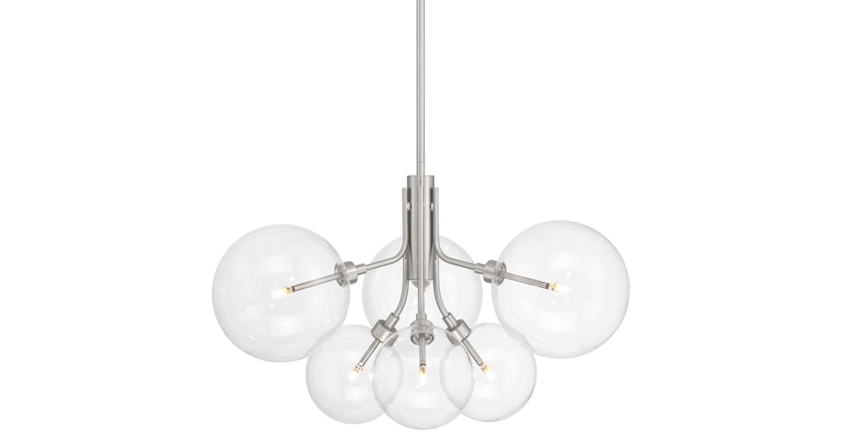 James Allan SHCH23330BN Meridian 6 Light 27" Wide LED Chandelier with ...