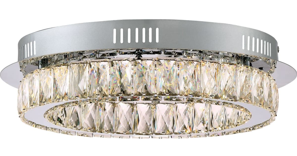 James Allan MVCF6550PC Curry Single Light 18" Wide LED Flush Mount ...