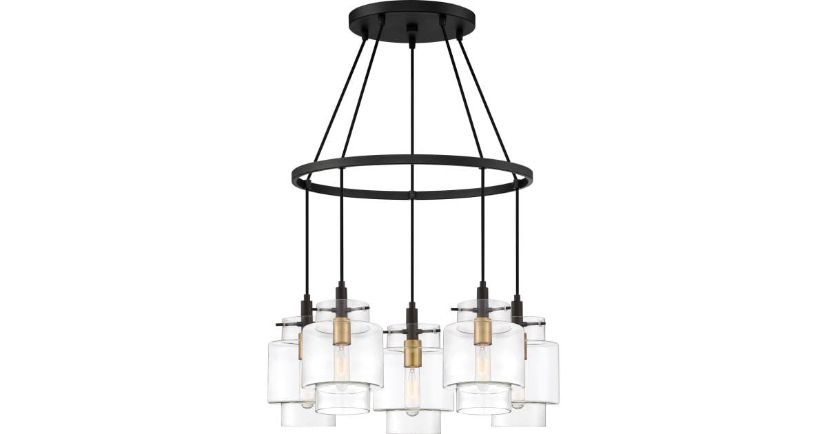 James Allan MVCH6736ETBLK Jones 5 Light 25" Wide Ring Chandelier ...