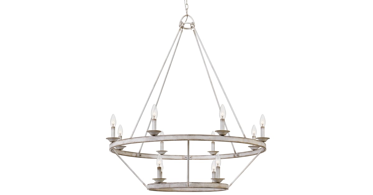 James Allan MVCH6796ANTWH Pender 12 Light 39" Wide Taper Candle ...