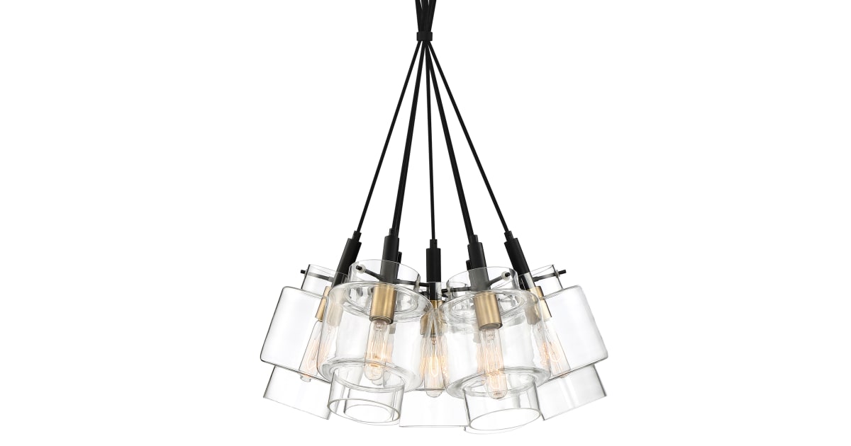 James Allan MVP6007ETBLK Jones 7 Light 21" Wide Multi Light Pendant ...
