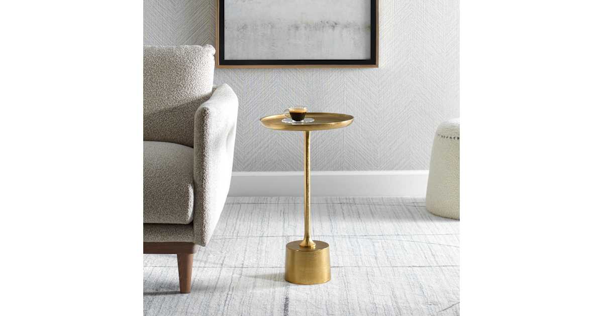 James Allan UIF71418AB 14" Diameter Aluminum and Iron Table | Ferguson Home