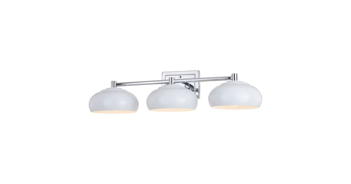 James Allan VXBF20925CHWH Marcia 3 Light 28" Wide Bathroom Vanity Light ...
