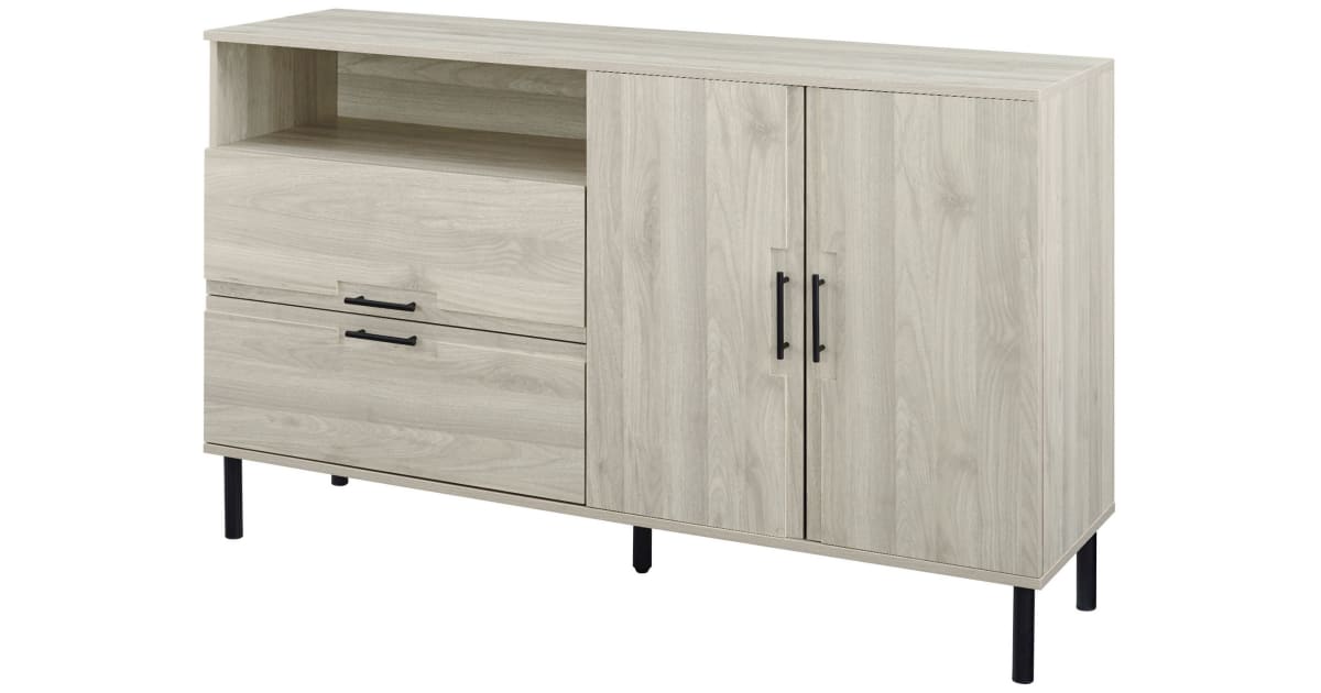 James Allan WEIF79396BIR Modern 56" W Detailed Door Frame Sideboard ...