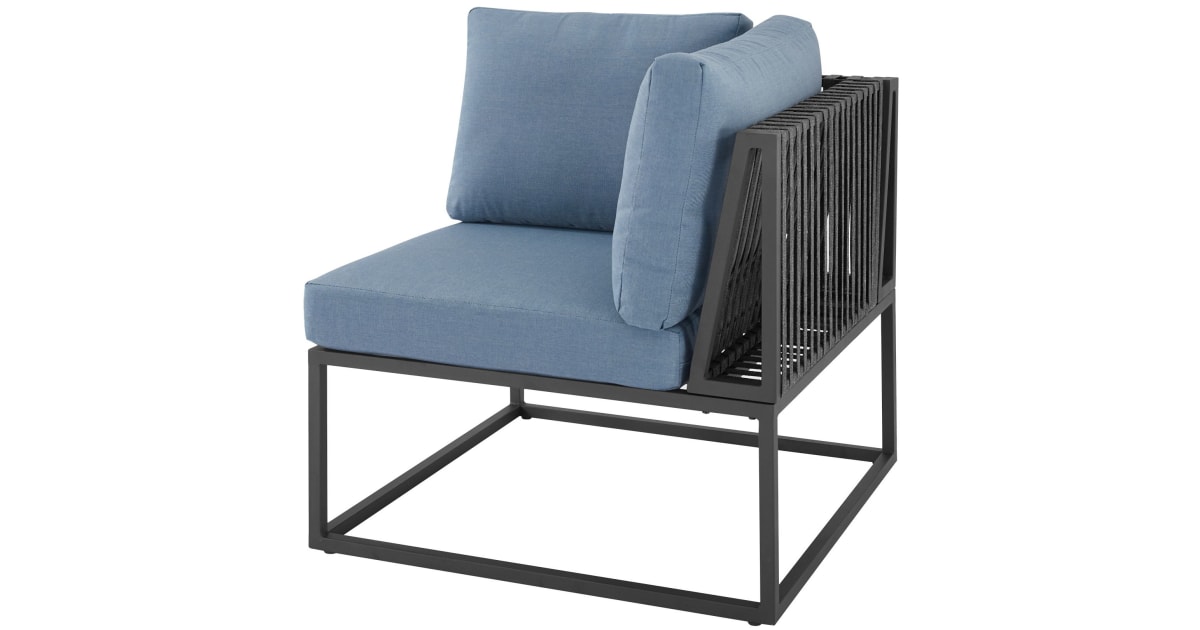 James Allan WEOF24212BL Fenwick Isle 25" W Outdoor Patio Modular Corner ...