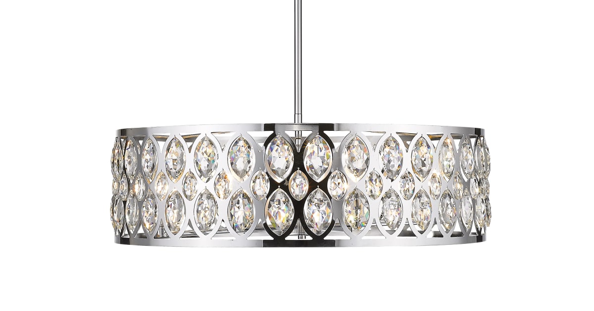 James Allan ZCH99167CH Pindus 8 Light 30" Wide Crystal Drum Chandelier ...