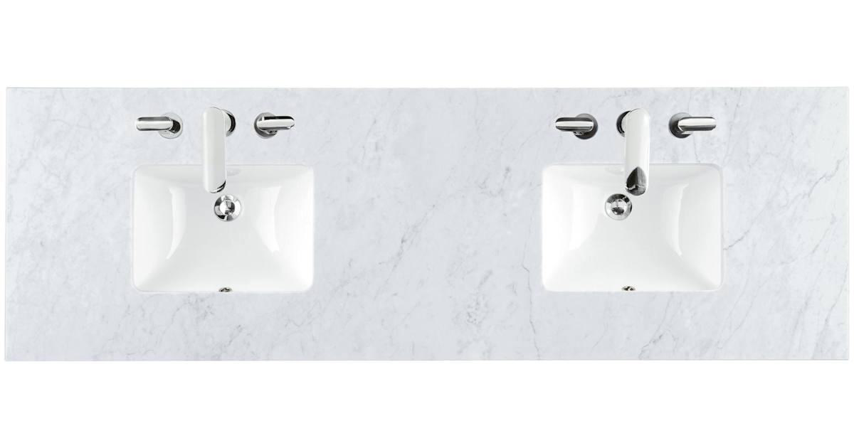 James Martin Vanities 040-S72-CAR 72" Ceramic, Marble and Stone ...
