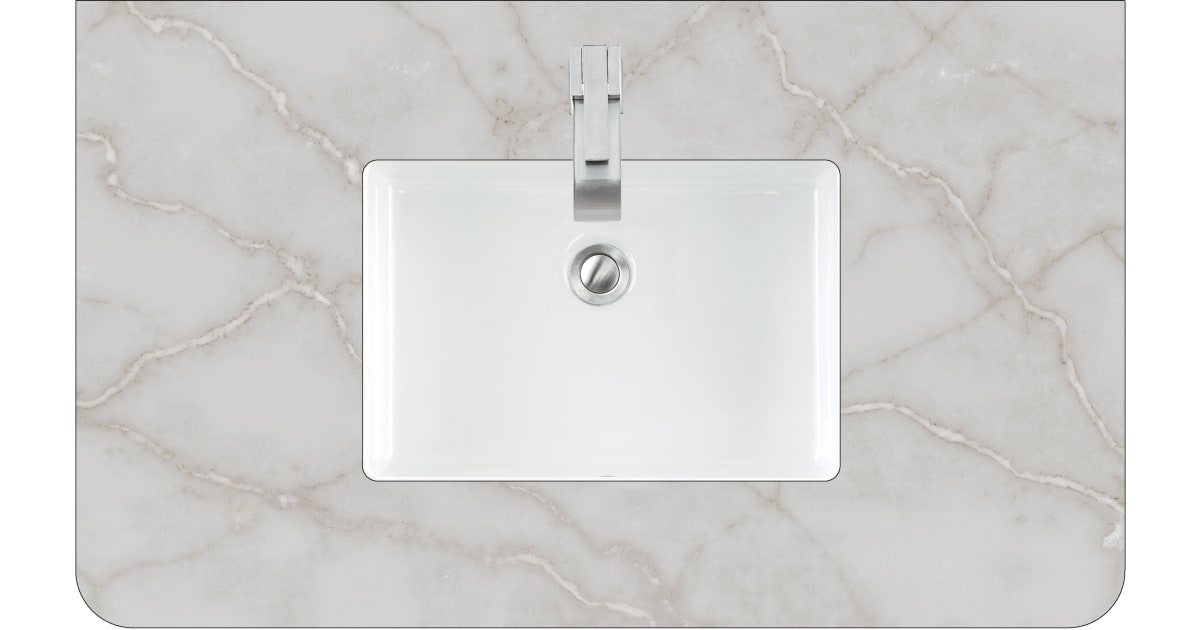 James Martin Vanities 060-S36RC-VSL-SNK 36" Quartz Radius Cut Vanity ...
