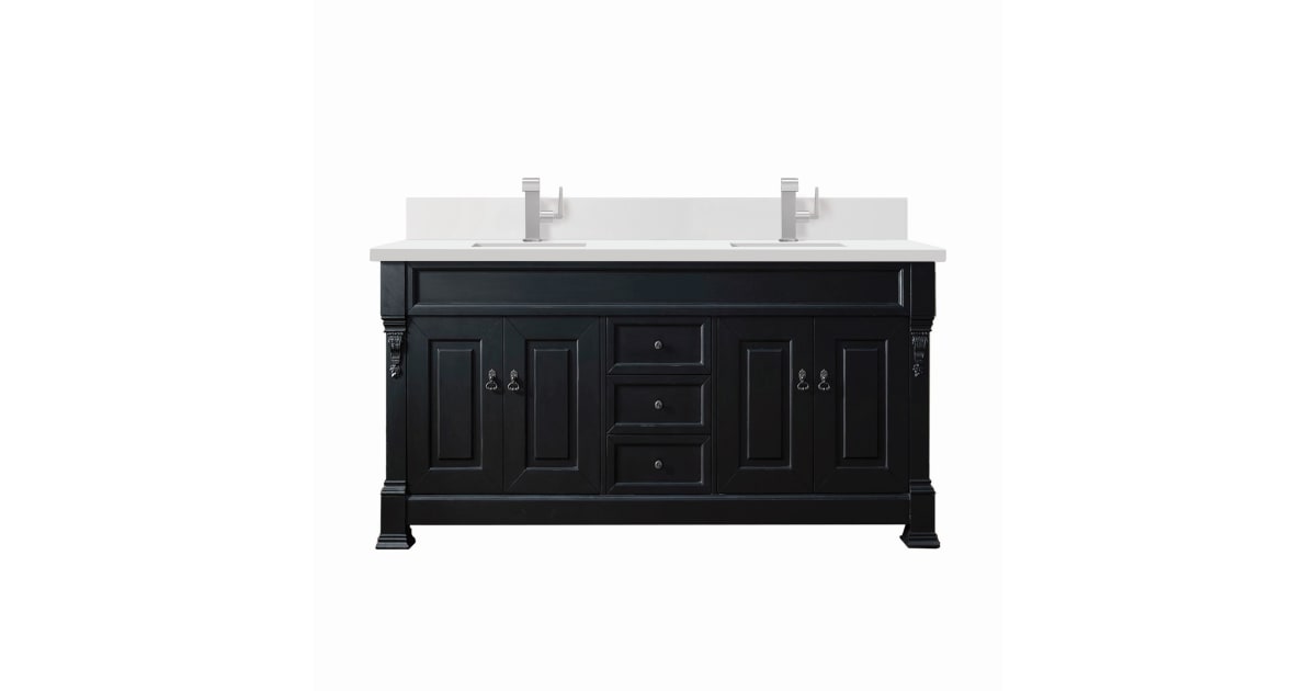 James Martin Vanities 147-114-5731-1WZ Brookfield 72" Double Basin Wood ...