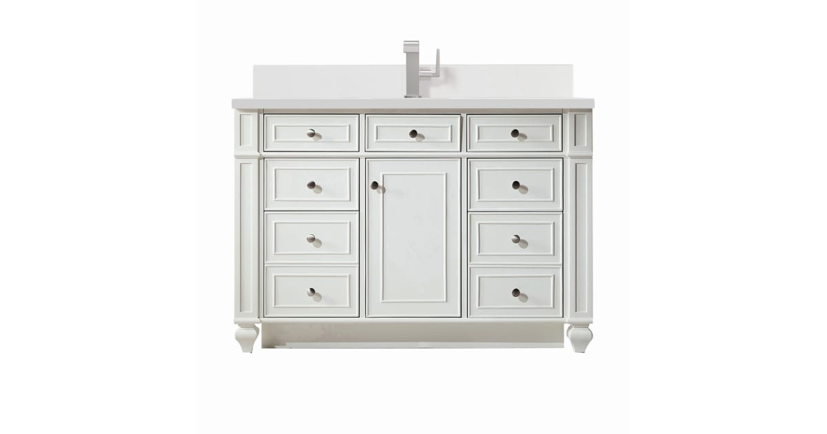 James Martin Vanities 157-V48-BW-1WZ Bristol 48" Single Basin Walnut ...