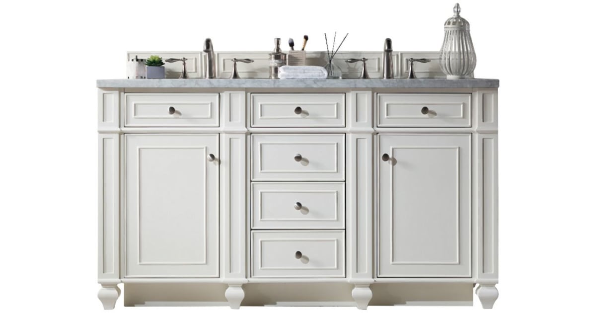 James Martin Vanities 157-V60D-BW-3CAR Bristol 60" Free Standing Double ...