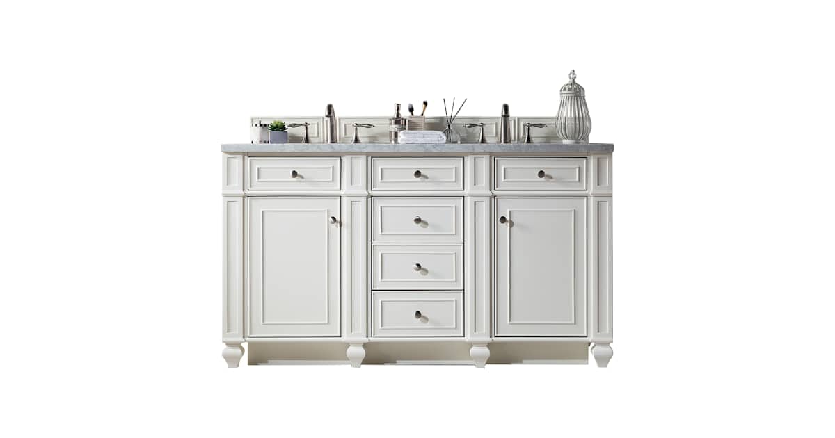 James Martin Vanities 157-V60D-CWH-4BLK Bristol 60" Free Standing ...