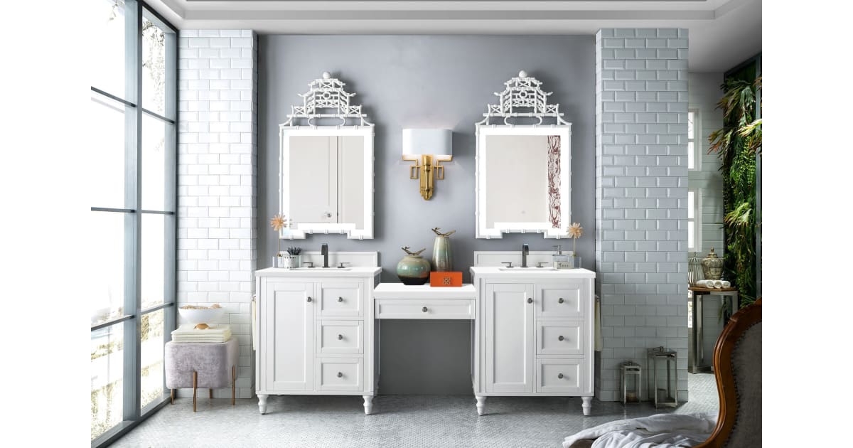 James Martin Vanities 301-V86-BW-DU-3CLW Copper Cove Encore 86" Double ...
