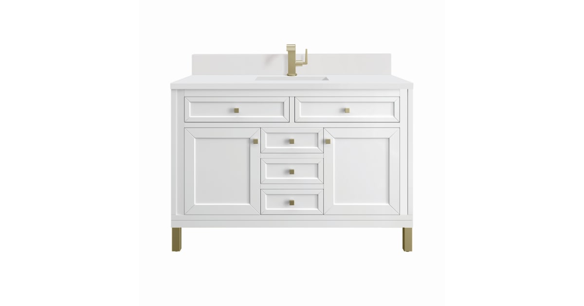 James Martin Vanities 305-V48-GW-1WZ Chicago 48" Single Basin Wood ...
